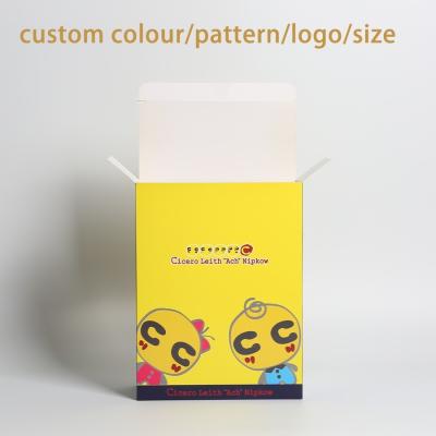 China Yellow Tuck End Paper Packaging Box With Transparent Window for Mobile Phone Accessories for sale