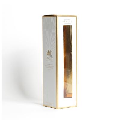 China Rectangle Slotted Ivory Cardboard Box For Perfume Bottle Packaging Custom Printed for sale