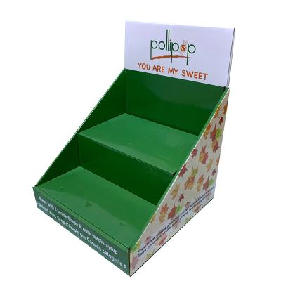 China Folding Cardboard Display Box Countertop Retail Packaging Box With Paperboard Liner for sale