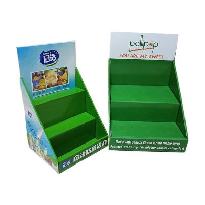 China Folding Cardboard Display Box Countertop Retail Packaging Box With Paperboard Liner for sale