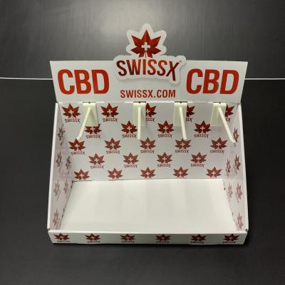 China Custom Retail corrugated display boxes With Hang Eco-friendly packaging for sale