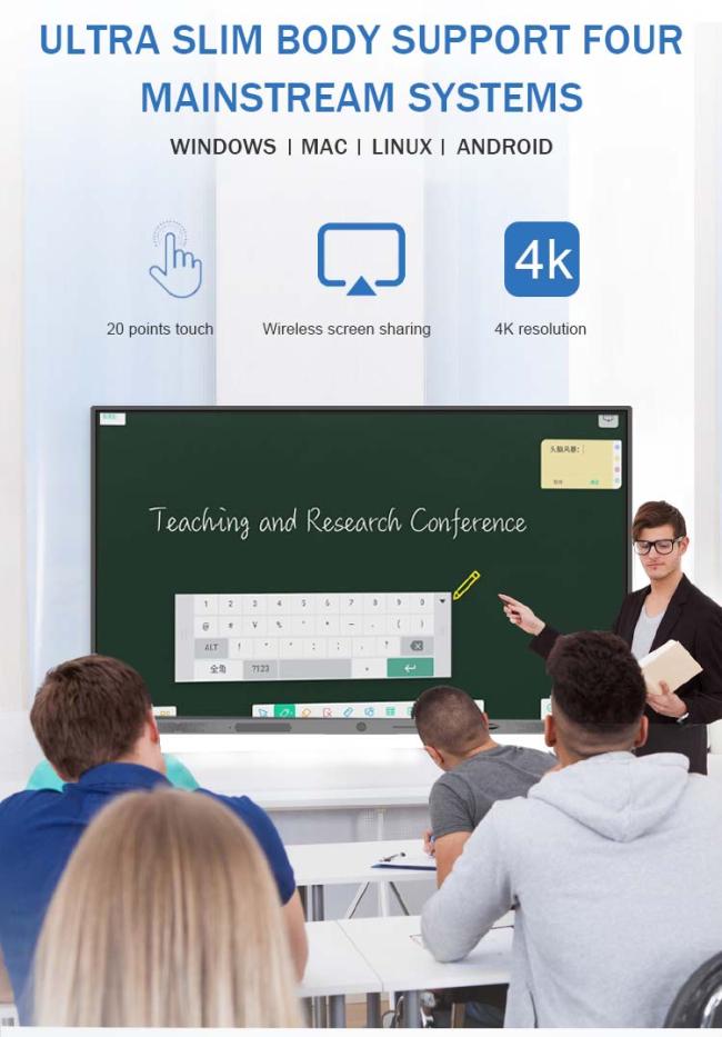Educational interactive flat panel displays