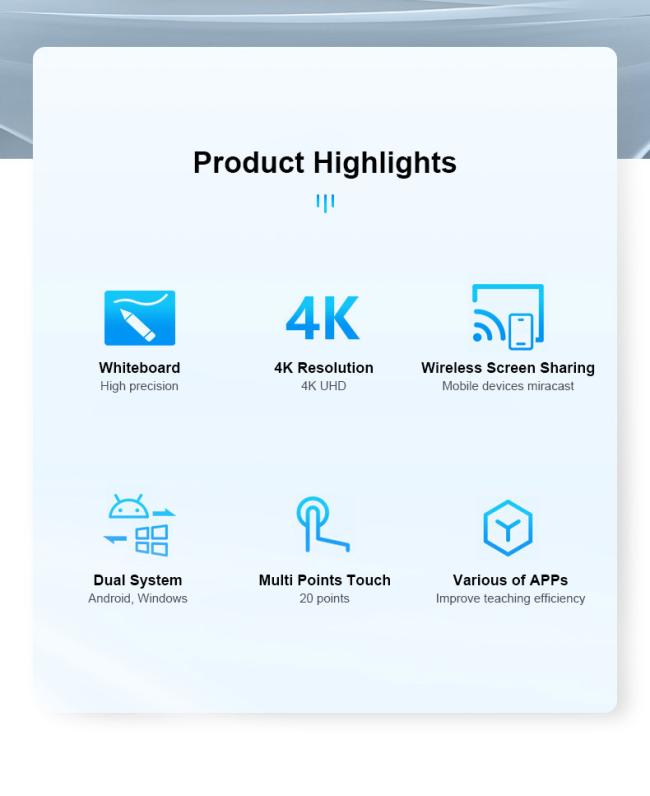 Educational interactive flat panel displays