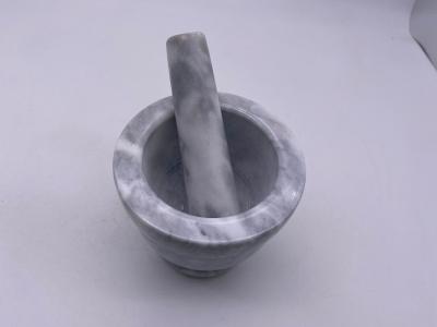 China Resistente de umidade de pedra de mármore contínuo redondo do almofariz e do pilão à venda