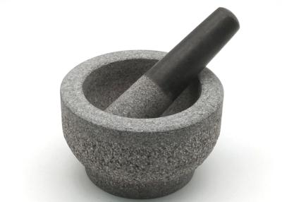 China Mörser- und Stößel-Set aus natürlichem Granitstein, Küchenwerkzeug, Guacamole-Schüssel zu verkaufen