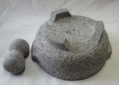 Cina Guacamole di pietra sicuro di Molcajete del mortaio e del pestello dell'alimento con le maniglie in vendita