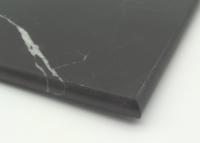 China Black Small Marble Chopping Board Durable Rectangle Round Edge Backside for sale
