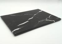 China Black Small Marble Chopping Board Durable Rectangle Round Edge Backside for sale