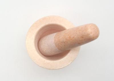 中国 オレンジ色の固体石造りボールおよび乳棒のハーブの粉砕機の耐湿性 販売のため