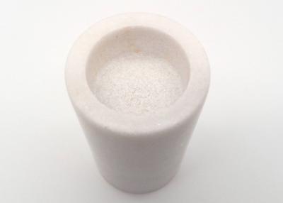 Cina Termoresistente durevole lucidato di candela del cilindro rotondo di marmo bianco dei supporti in vendita