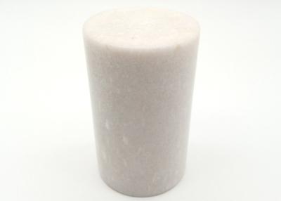 Cina Termoresistente durevole lucidato di candela del cilindro rotondo di marmo bianco dei supporti in vendita
