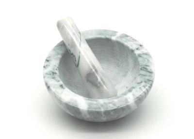 中国 ハーブのスパイスのためのDia 16.5cm H9cmの灰色の石造り乳鉢そして乳棒 販売のため