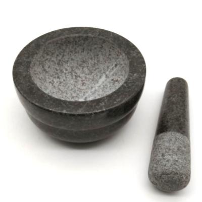 Cina Il giro lucidato del mortaio della pietra del granito e del mortaio del pestello aromatizza la smerigliatrice della stampa in vendita