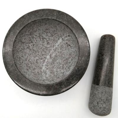 Cina Il giro lucidato del mortaio della pietra del granito e del mortaio del pestello aromatizza la smerigliatrice della stampa in vendita