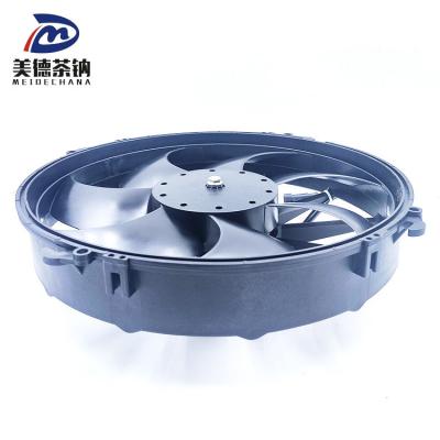 China Powerful Cooling Solution Black Plastic 12V and 24V Condenser Fan for Bus Air Conditioner for sale