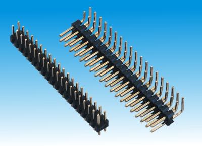 Cina tipo diritto connettore di fila doppia dell'intestazione di Pin di 2.54mm del PWB di LCP placcato oro in vendita