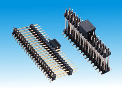 Cina tipo diritto connettore di fila doppia dell'intestazione di Pin di 2.54mm del PWB di LCP placcato oro in vendita