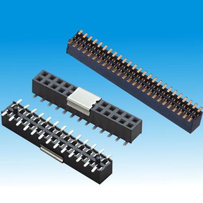 China 1,27 milímetros de la echada de la altura 8,5 de la fila de tipo dual conector femenino de SMT del jefe en venta