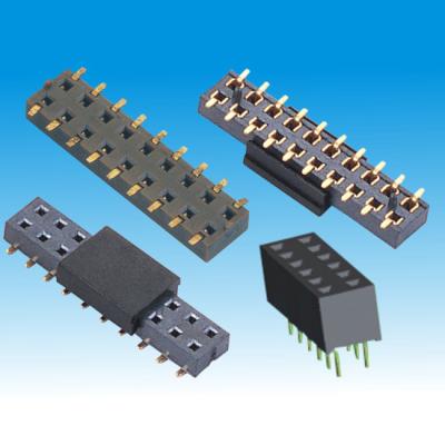 China 2,0 milímetros de la echada de la altura 2,2 de la fila dual del jefe del conector de tipo femenino de SMT en venta