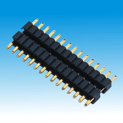 Cina Singolo angolo retto diritto durevole 1.27mm 0.40SQ dell'intestazione di Pin ad alta resistenza in vendita