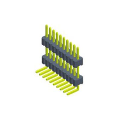 Cina Singolo angolo retto diritto durevole 1.27mm 0.40SQ dell'intestazione di Pin ad alta resistenza in vendita