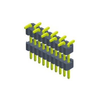 Cina Singolo angolo retto diritto durevole 1.27mm 0.40SQ dell'intestazione di Pin ad alta resistenza in vendita