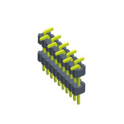 Cina Singolo angolo retto diritto durevole 1.27mm 0.40SQ dell'intestazione di Pin ad alta resistenza in vendita