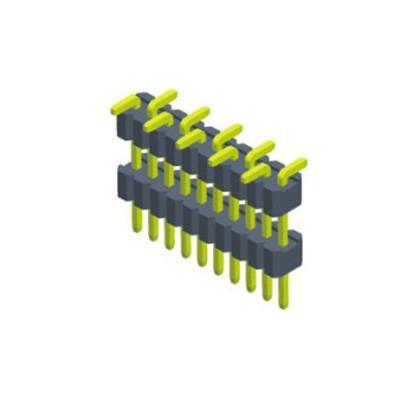 Cina connettore dell'intestazione del PWB del bordo 0.40SQ, singola intestazione SMT 1.27mm di Pin di fila del distanziatore in vendita