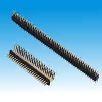 China 1.27mm Pin Header Dual Row Straight Right Angle Polyester Insulator 1A 500VAC for sale