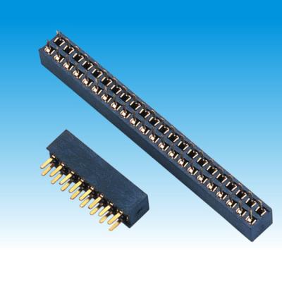 China 2,0 milímetros de la echada H 4,3 de tipo recto de la fila del conector femenino dual del jefe en venta