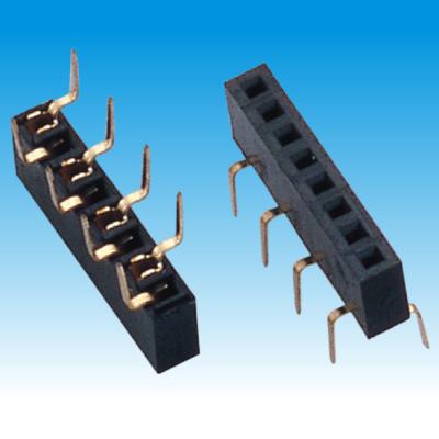 China 2,0 milímetros de la sola fila de H 4,3 del jefe del conector de la parte inferior de tipo femenino de la entrada en venta