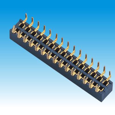 China 2,0 entrada femenina de la parte inferior del conector del jefe de la fila dual de la echada H 4,3 del milímetro en venta