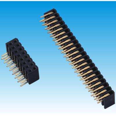 China 2,0 milímetros de la altura 7,2 de tipo de ángulo recto de la fila del conector femenino dual del jefe en venta