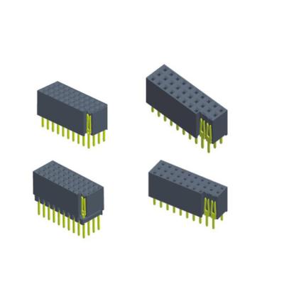 China Viererkabel-Reihen-weibliches Titel-Verbindungsstück, gerade Art 2mm Neigung Pin-Titel zu verkaufen