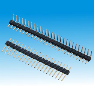 Cina bene durevole materiale d'ottone di singola fila diritta del connettore dell'intestazione del PWB dell'angolo retto di 2mm in vendita