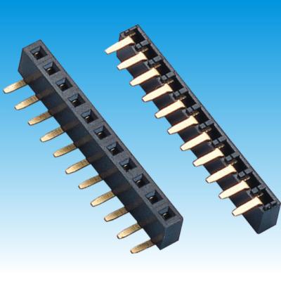 China 2,54 milímetros del solo de la fila de la altura 5 de tipo de ángulo recto conector femenino del jefe en venta