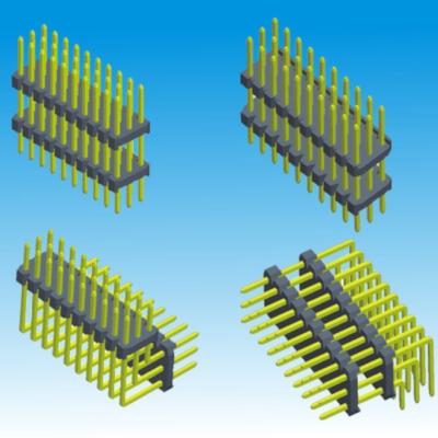 Cina angolo retto diritto di fila di triplo dell'intestazione di Pin di 2.00mm in vendita