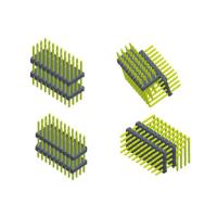 China 2.00mm Pin Header Four Row Straight Right Angle 1.5A 500V Connector for sale