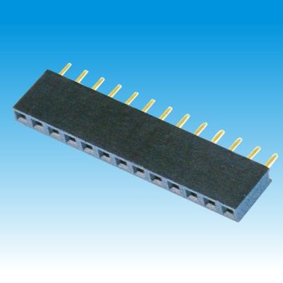 China 2,54 milímetros de H 7,1 de tipo recto contacto de la fila del conector femenino dual Y del jefe en venta