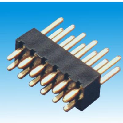 Cina angolo retto diritto di fila doppia dell'intestazione di Pin di 2.54mm in vendita