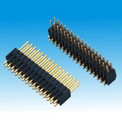 Cina angolo retto diritto di fila doppia dell'intestazione di Pin di 2.54mm in vendita