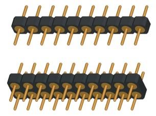 Chine Type R/A transmission résistante à l'usure de Pin du noir 2.54mm Smt d'IMMERSION masculine d'en-tête de signal à vendre
