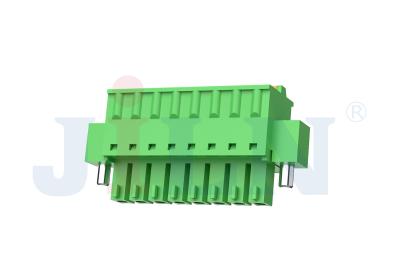China Au-Sn 6 Pos Pluggable Eindblokken 3.81mm het Staal van de Hoogtestop M4.0 Te koop