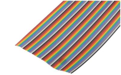 Cina 28AWG 10 piedi del nastro dell'assemblaggio cavi 1.27mm di colore dell'arcobaleno per i connettori di 2.54mm in vendita