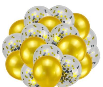 China Glod + Gold Balloons + White Balloons + Confetti Balloons w/Ribbon | Rosegold Balloons for Parties for sale