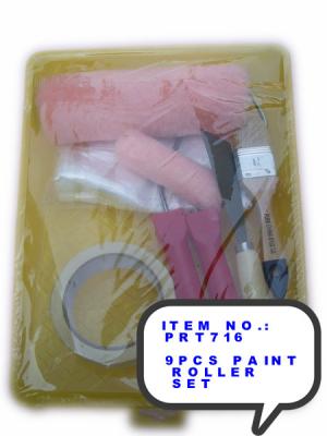 China 9pcs Paint Rollers Covers Durable Coating Roller Brush Wall Painting Tools Roller Sleeve for sale