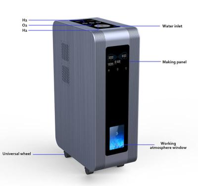 China 3600 ML/MIN Hydrogen Inhalation Machine with 8 Hours Time Setting and 6063 Aviation Aluminum Alloy Housing for sale