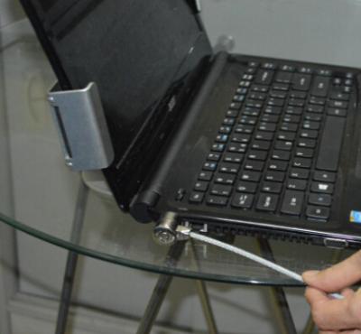 China COMER Bloqueo de cable antirrobo Display de seguridad para computadoras portátiles en venta