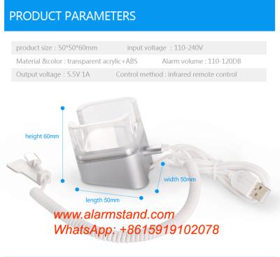 China COMER Security Display Alarm with gripper stand for cell phone for cellular phone retailer stores for sale