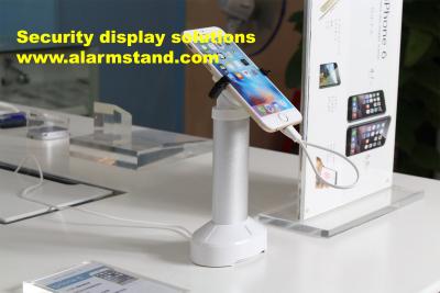 China COMER anti-theft security alarm gripper holder bracket with cable lock for mobile phone, cable hidden for sale